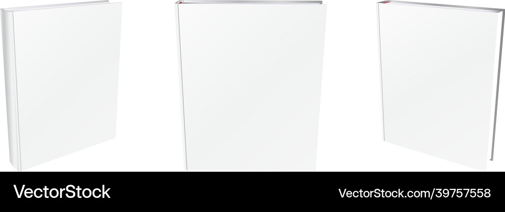 Book mockup with blank cover template Royalty Free Vector