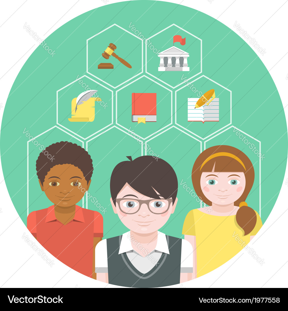 Children and the humanities Royalty Free Vector Image