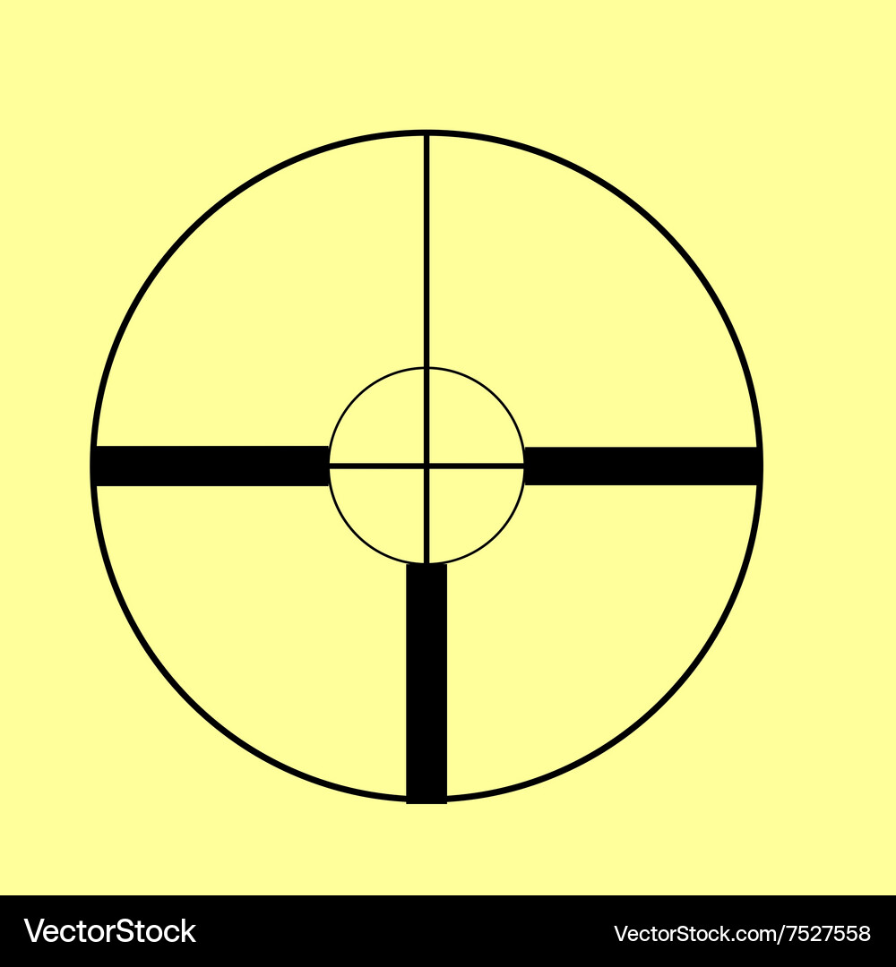 Crosshair target sign Royalty Free Vector Image