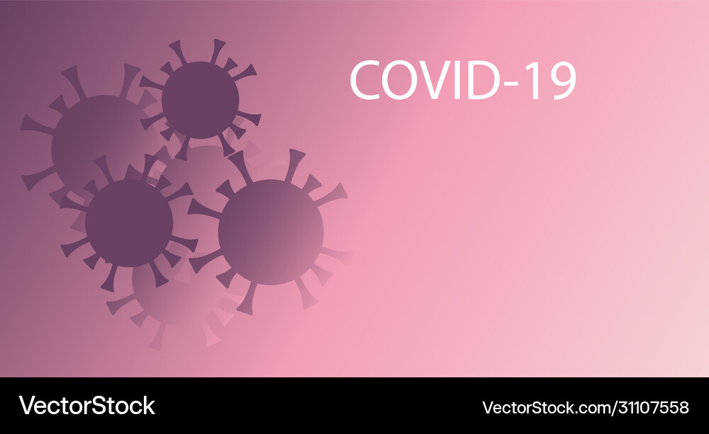 Drawn coronavirus in enlarged view Royalty Free Vector Image