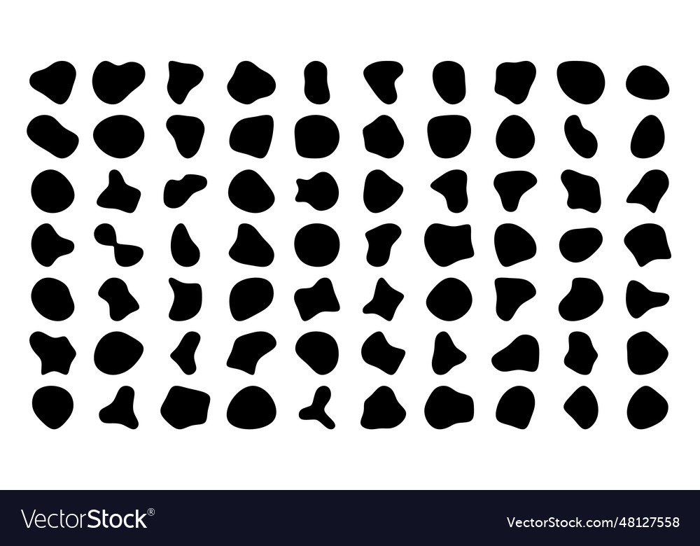 Fluid shapes random color blotch blobs abstract Vector Image