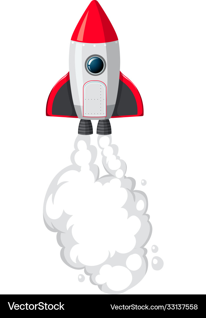 Isolated space rocket cartoon Royalty Free Vector Image