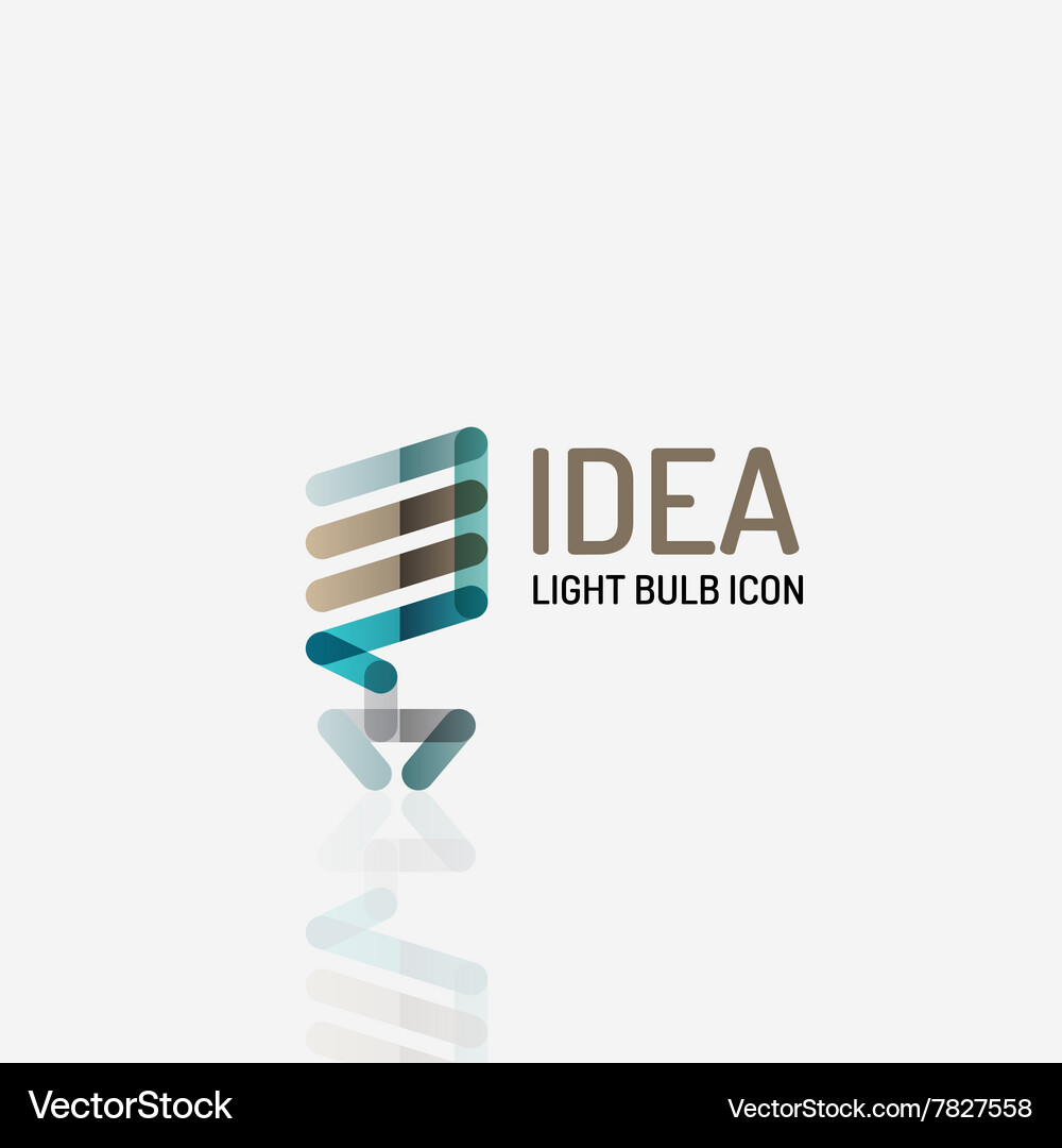 Logo light bulb abstract linear geometric Vector Image
