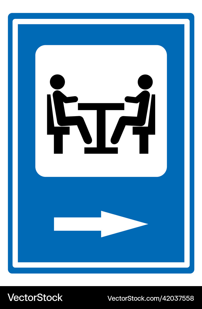 Resting place road sign Royalty Free Vector Image