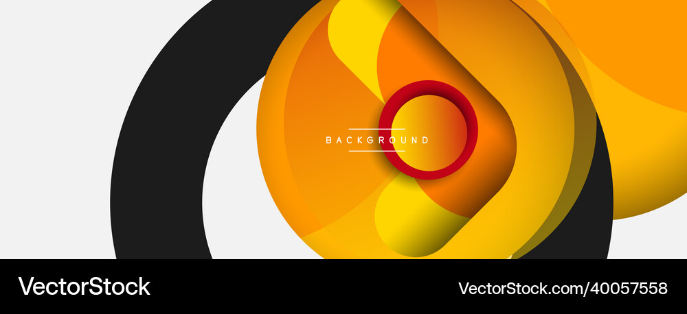 Round shapes circles minimal geometric Royalty Free Vector