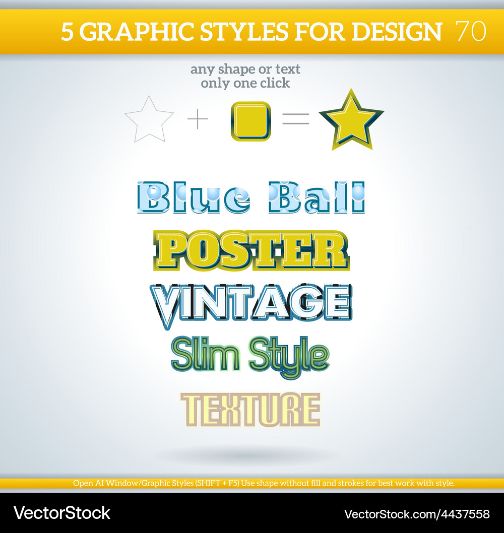 Set of various graphic styles for design Vector Image