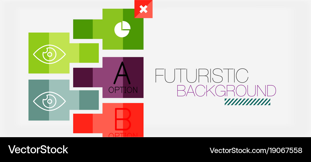 Square shapes banner design geometric abstract Vector Image