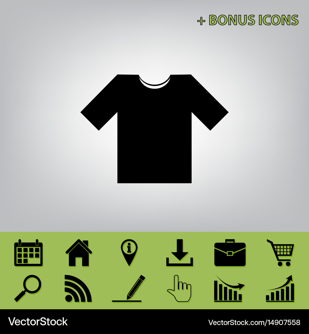 T-shirt sign black icon Royalty Free Vector Image