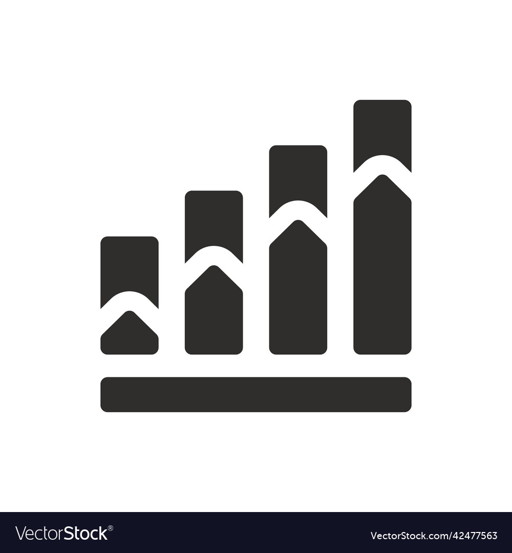 Increase graph icon Royalty Free Vector Image - VectorStock