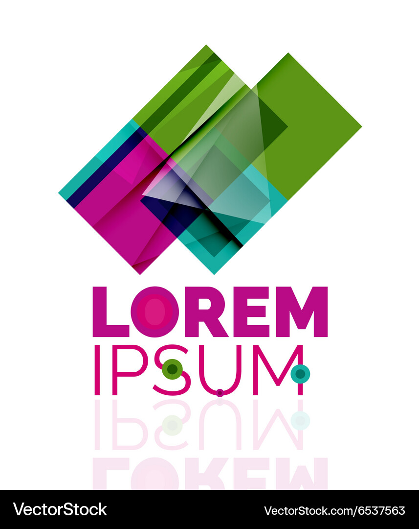 Logo abstract geometric business icon Royalty Free Vector