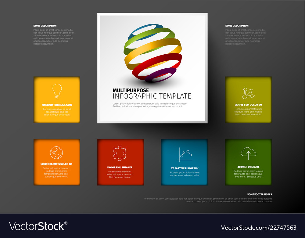 Minimalist colorful infographic template Vector Image Minimalist colorful infographic template Vector Image