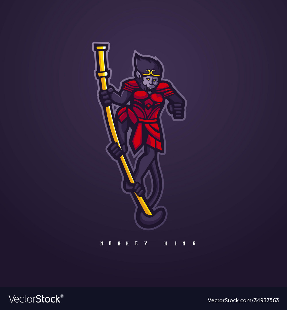 Monkey king Royalty Free Vector Image - VectorStock