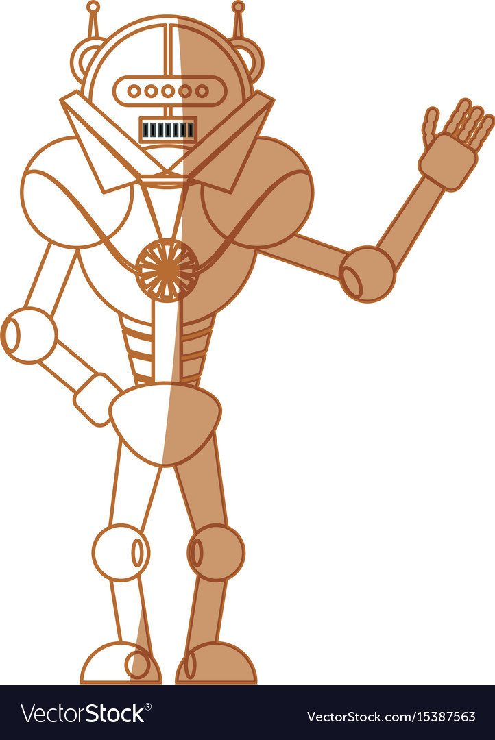 Robot toy greetings Royalty Free Vector Image - VectorStock