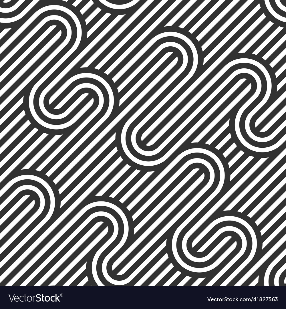 Seamless Linear Geometric Minimalistic Pattern Vector Image