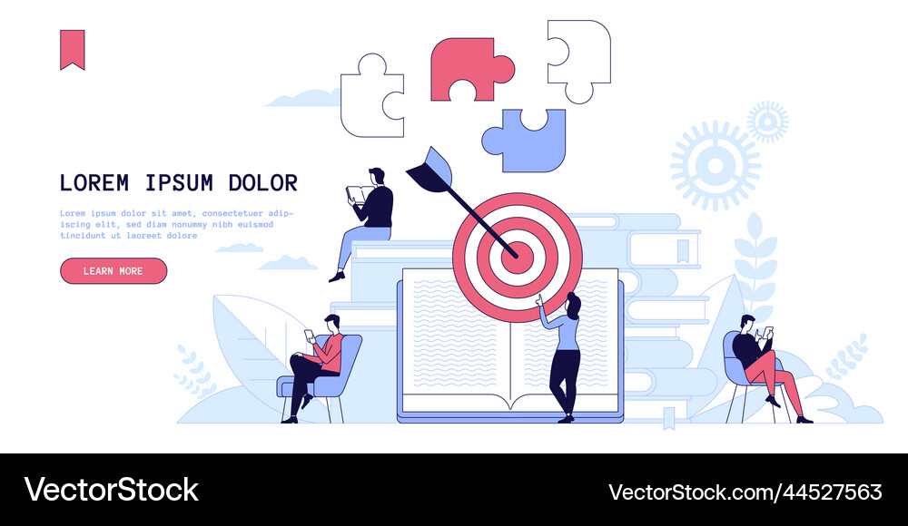 Target marketing smm landing page template Vector Image