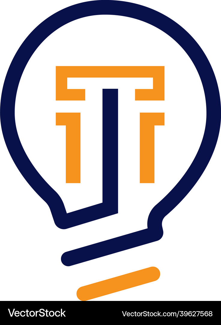 Blub light bulb logo and icon design Royalty Free Vector