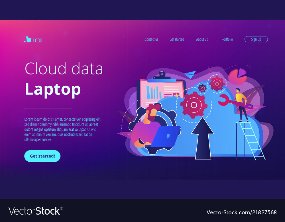 Cloud engineering concept Royalty Free Vector Image