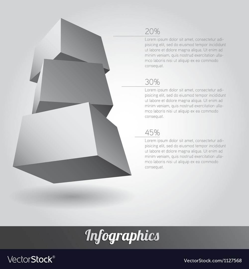 Cube infographics Royalty Free Vector Image - VectorStock