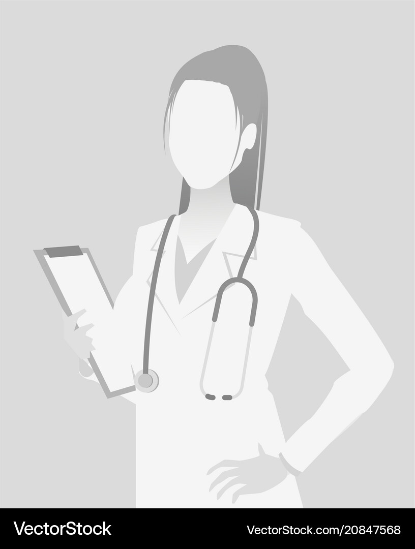 Default placeholder doctor half-length portrait Vector Image