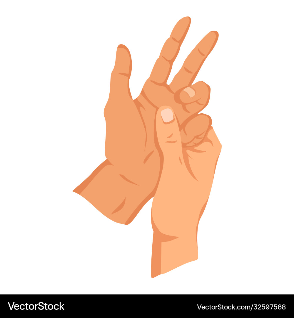Female hand sign human finger gesture Royalty Free Vector