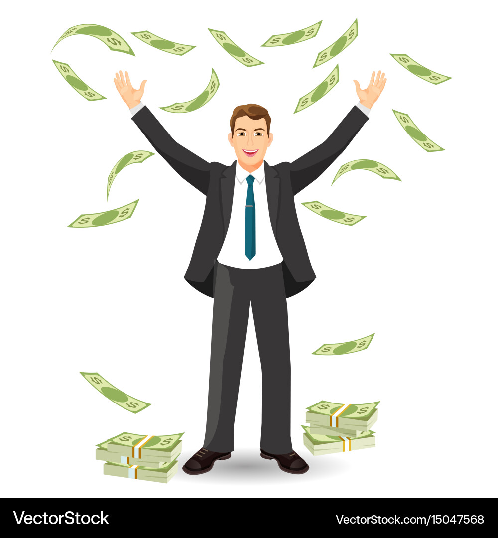 Financial income for office worker payments Vector Image