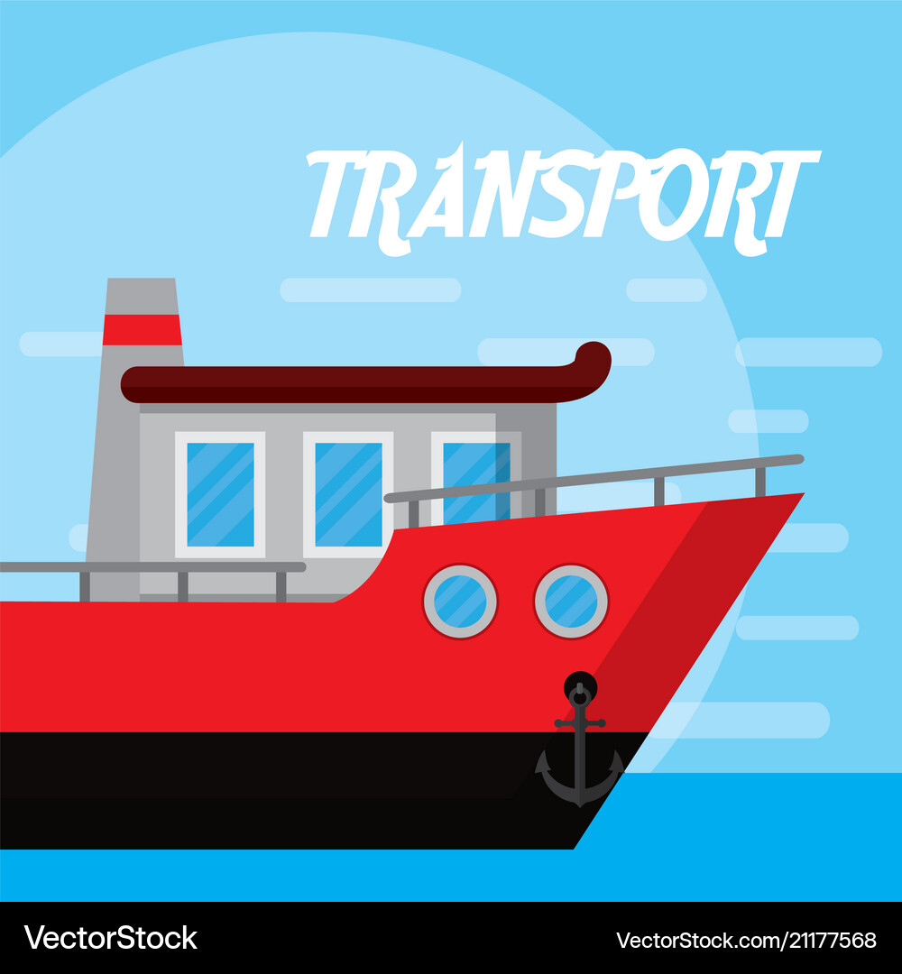 Fishing boat marine transport Royalty Free Vector Image