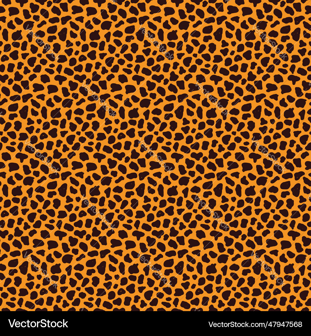 Jaguar belly spots fur seamless animal pattern Vector Image