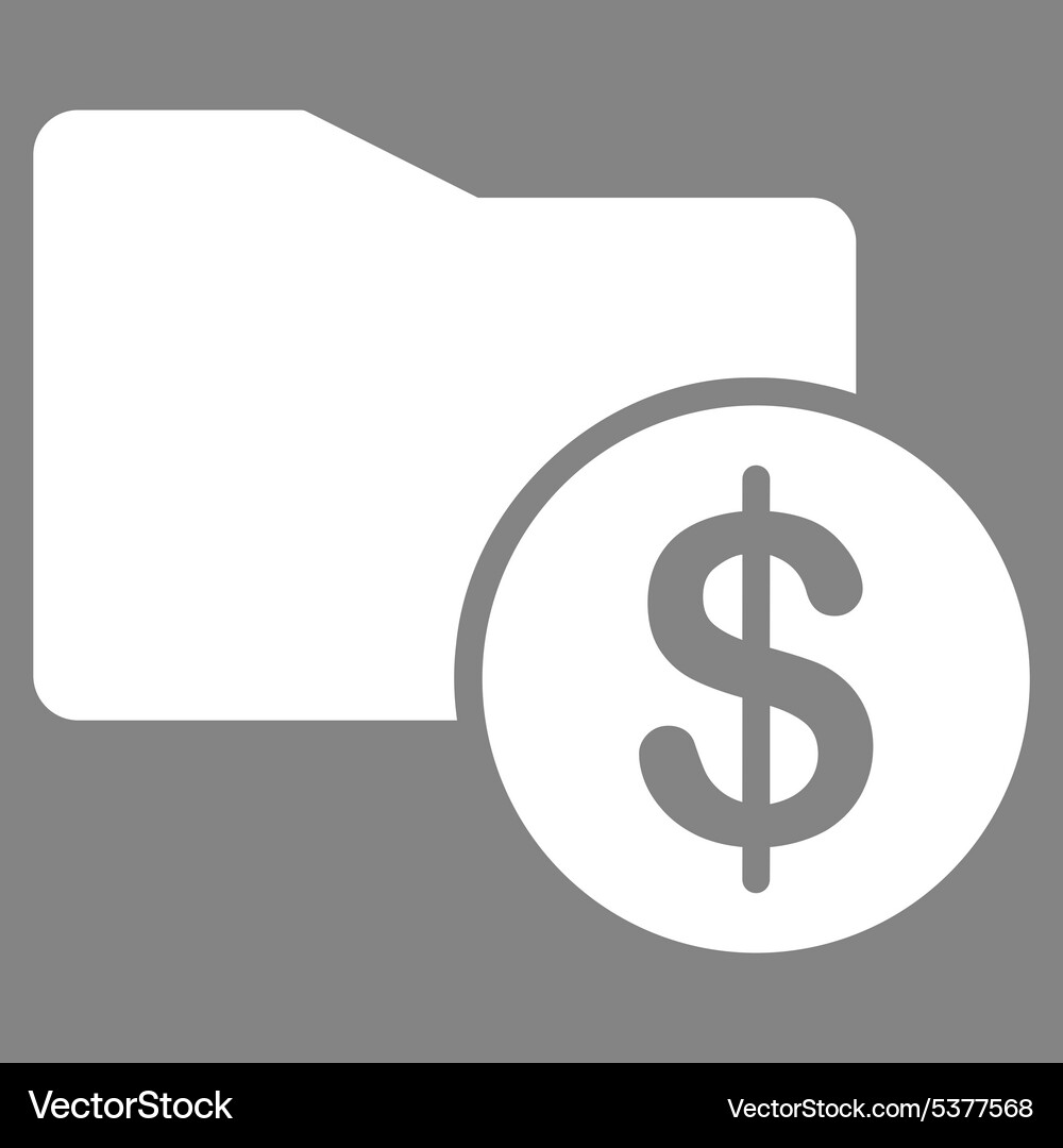 Money folder icon from business bicolor set Vector Image