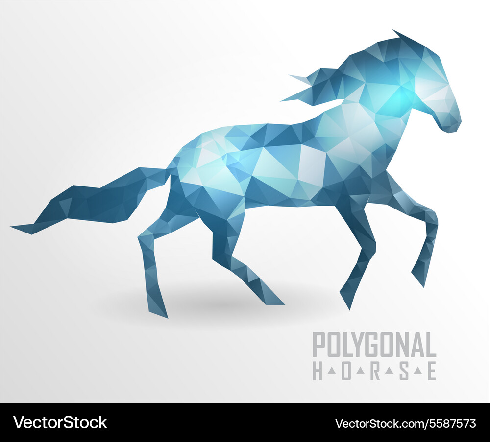 Abstract polygonal horse geometric hipster Vector Image
