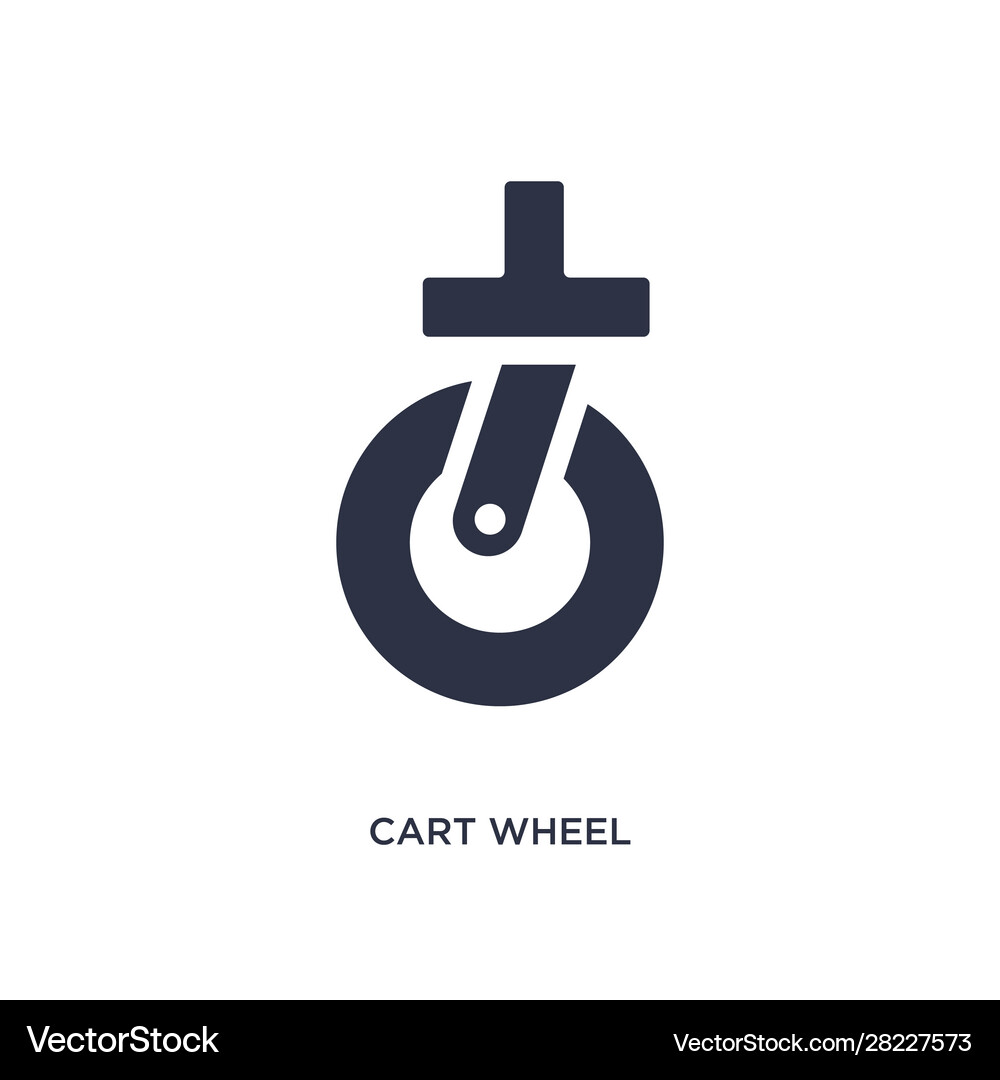 Cart wheel icon on white background simple Vector Image