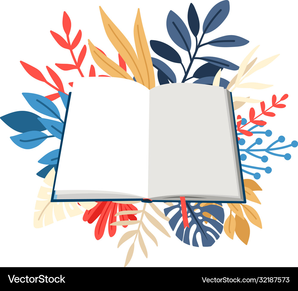 Cartoon book in hardcover Royalty Free Vector Image