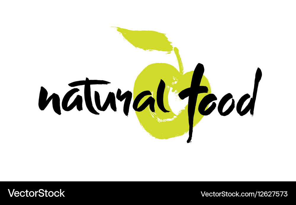 Food design brush lettering Royalty Free Vector Image