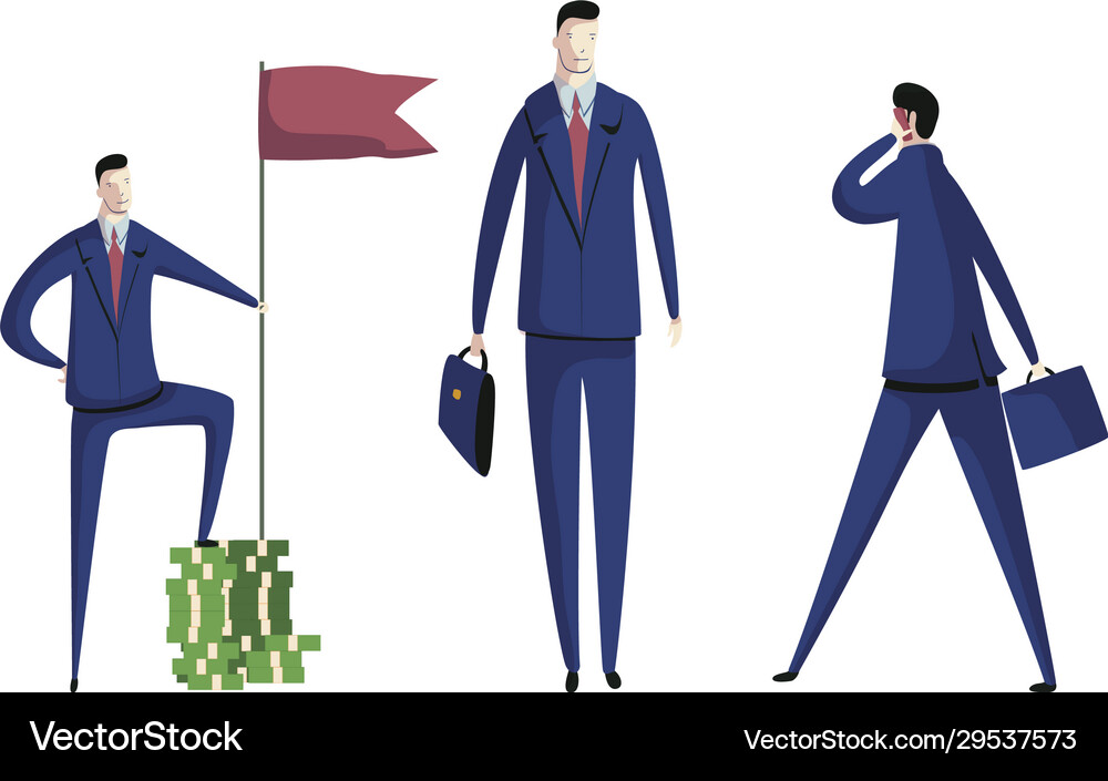 Professional office employee wearing formal suit Vector Image