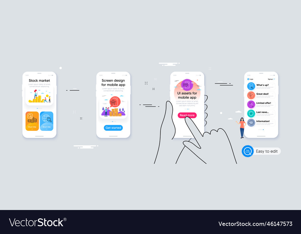 Road internet search and inspect minimal line Vector Image