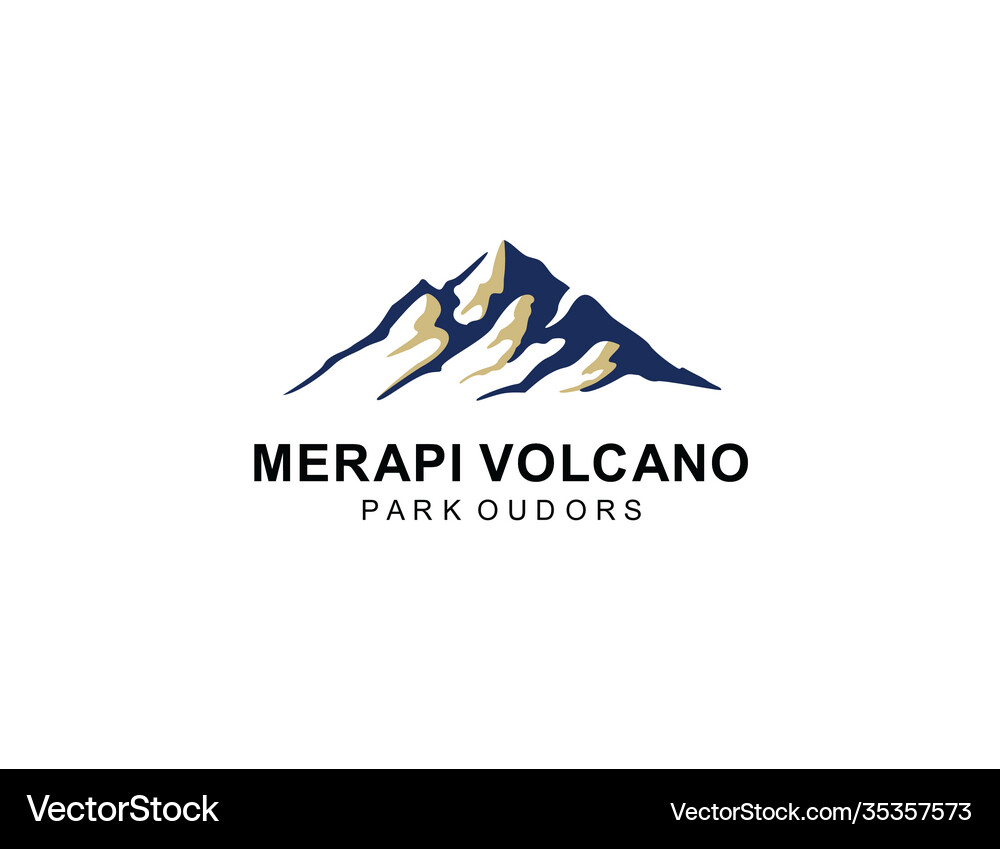 Volcano mount logo icon symbol design inspiration Vector Image