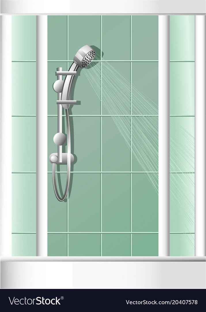 Bathroom shower Royalty Free Vector Image - VectorStock