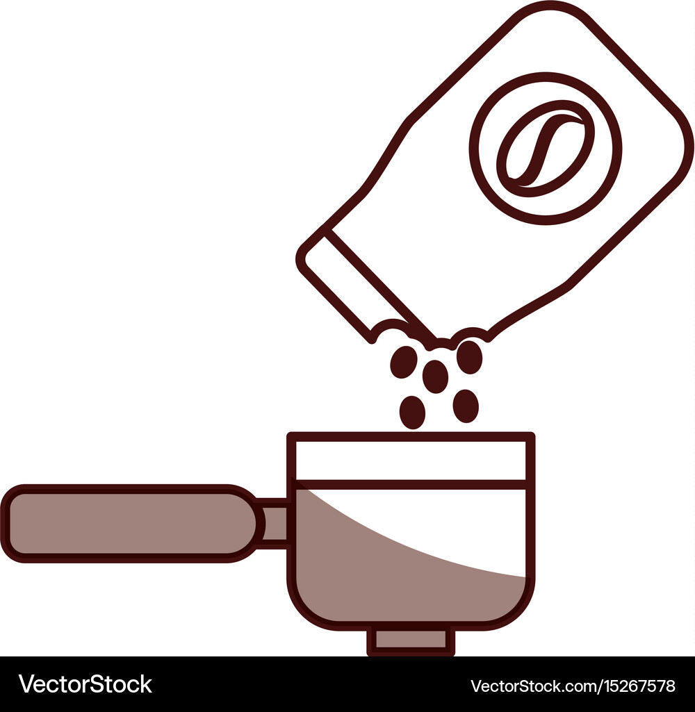Coffee toast bag with toaster Royalty Free Vector Image
