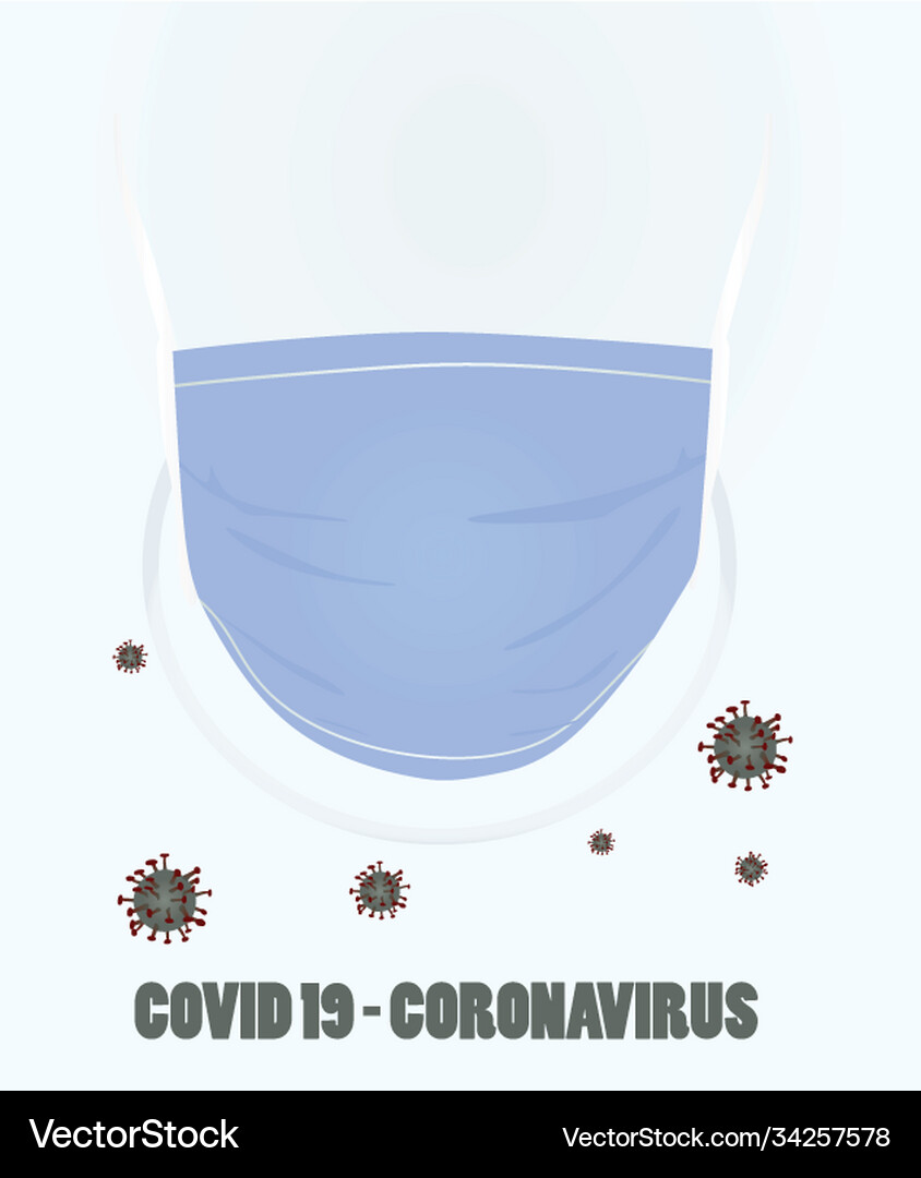 Covid19 19- coronavirus and protective mask Vector Image