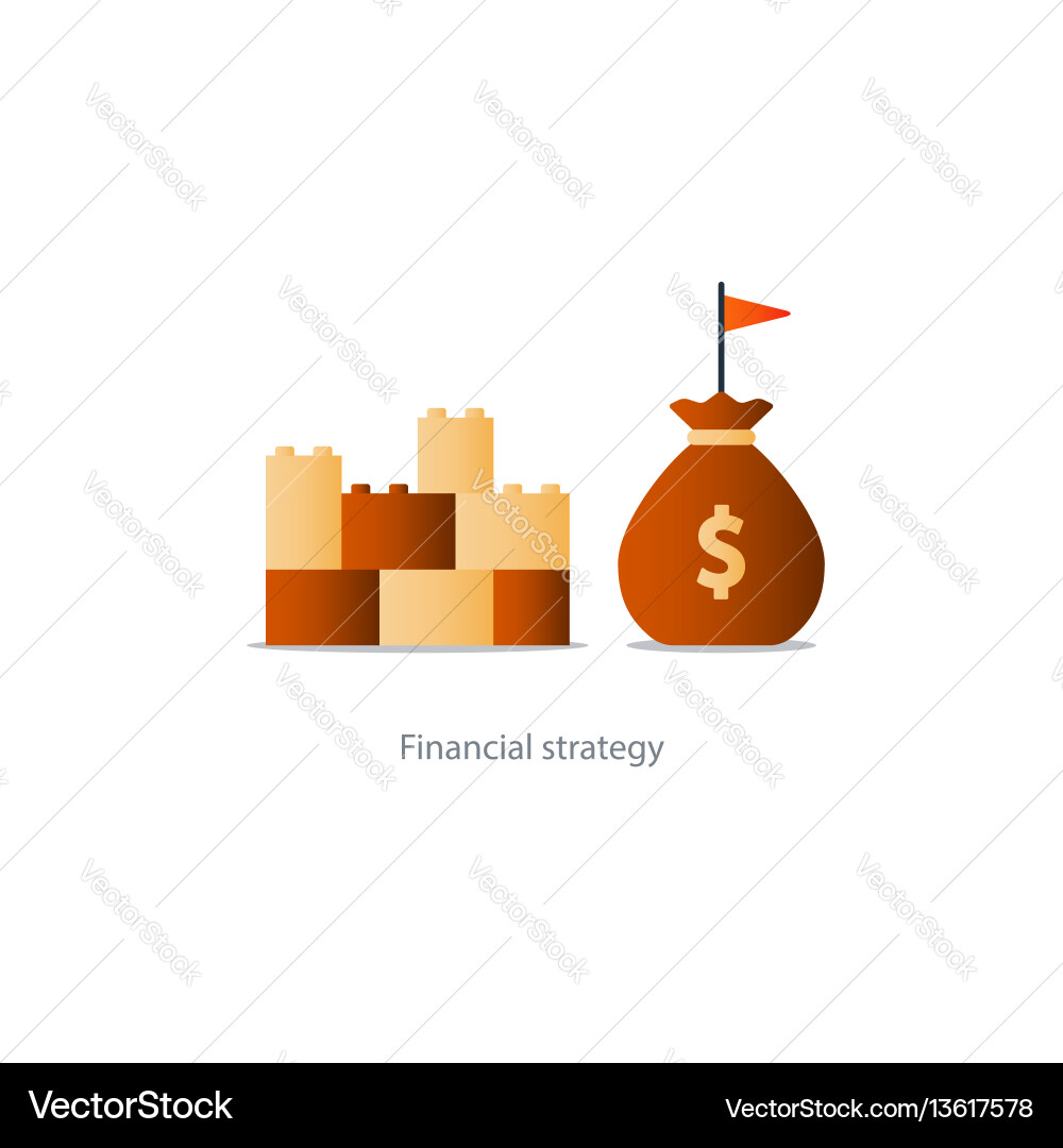 Financial stability concept budgeting Royalty Free Vector