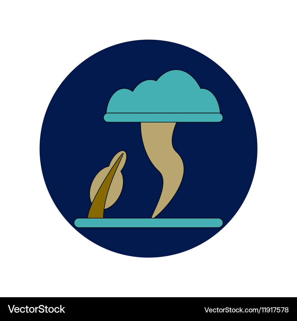 In flat design of tornado Royalty Free Vector Image