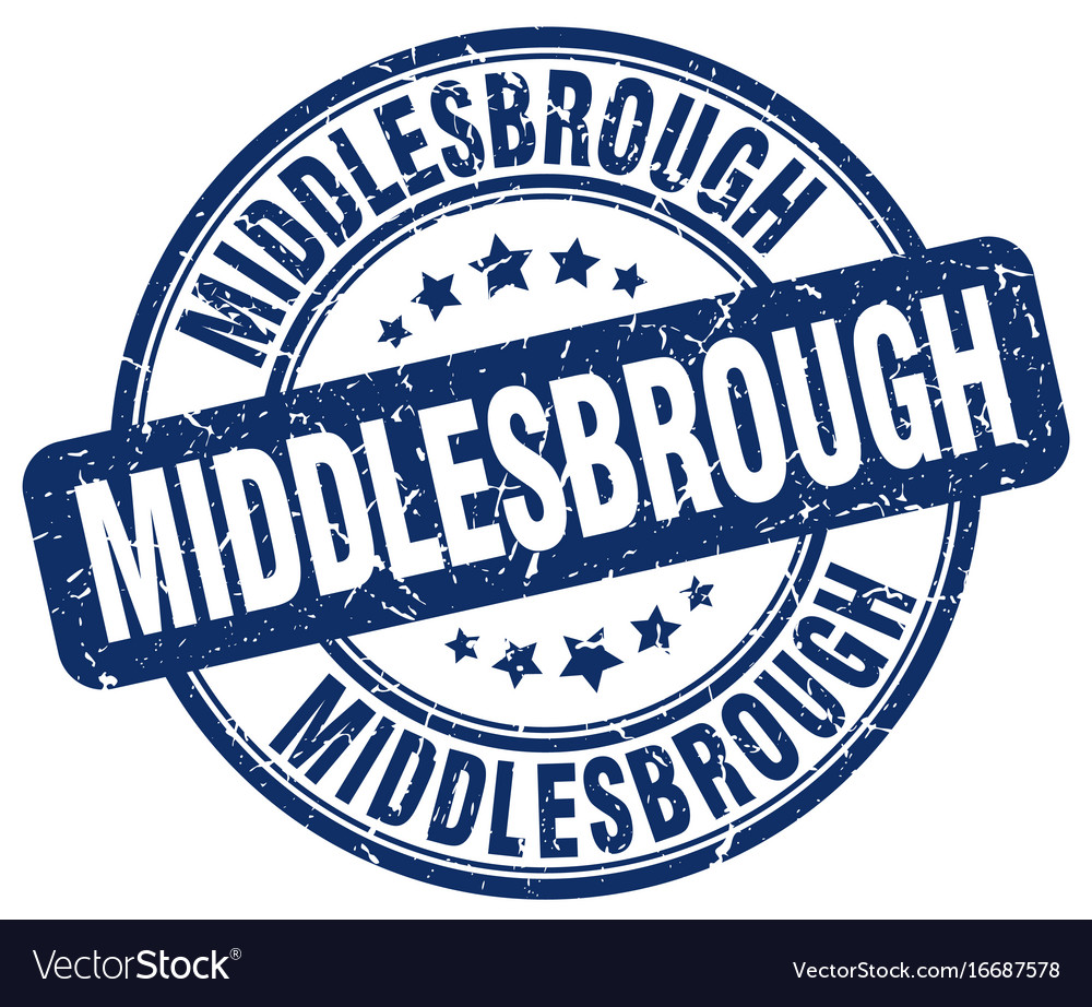 Middlesbrough stamp Royalty Free Vector Image - VectorStock