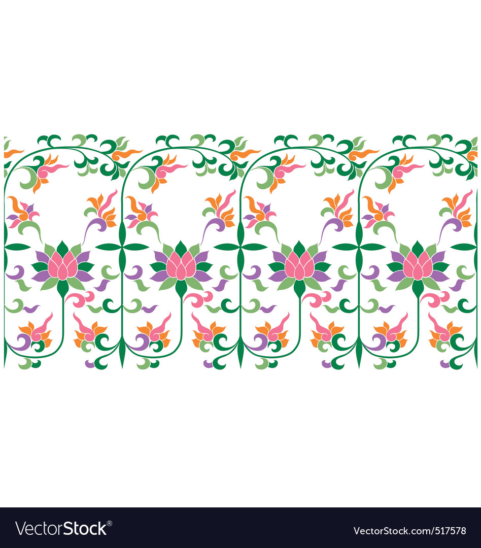 Scroll floral pattern Royalty Free Vector Image