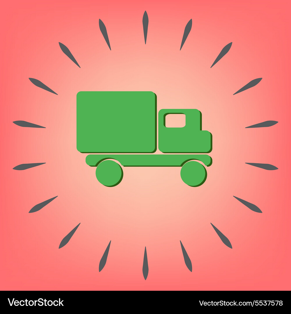 Truck logistic icon symbol laden Royalty Free Vector Image