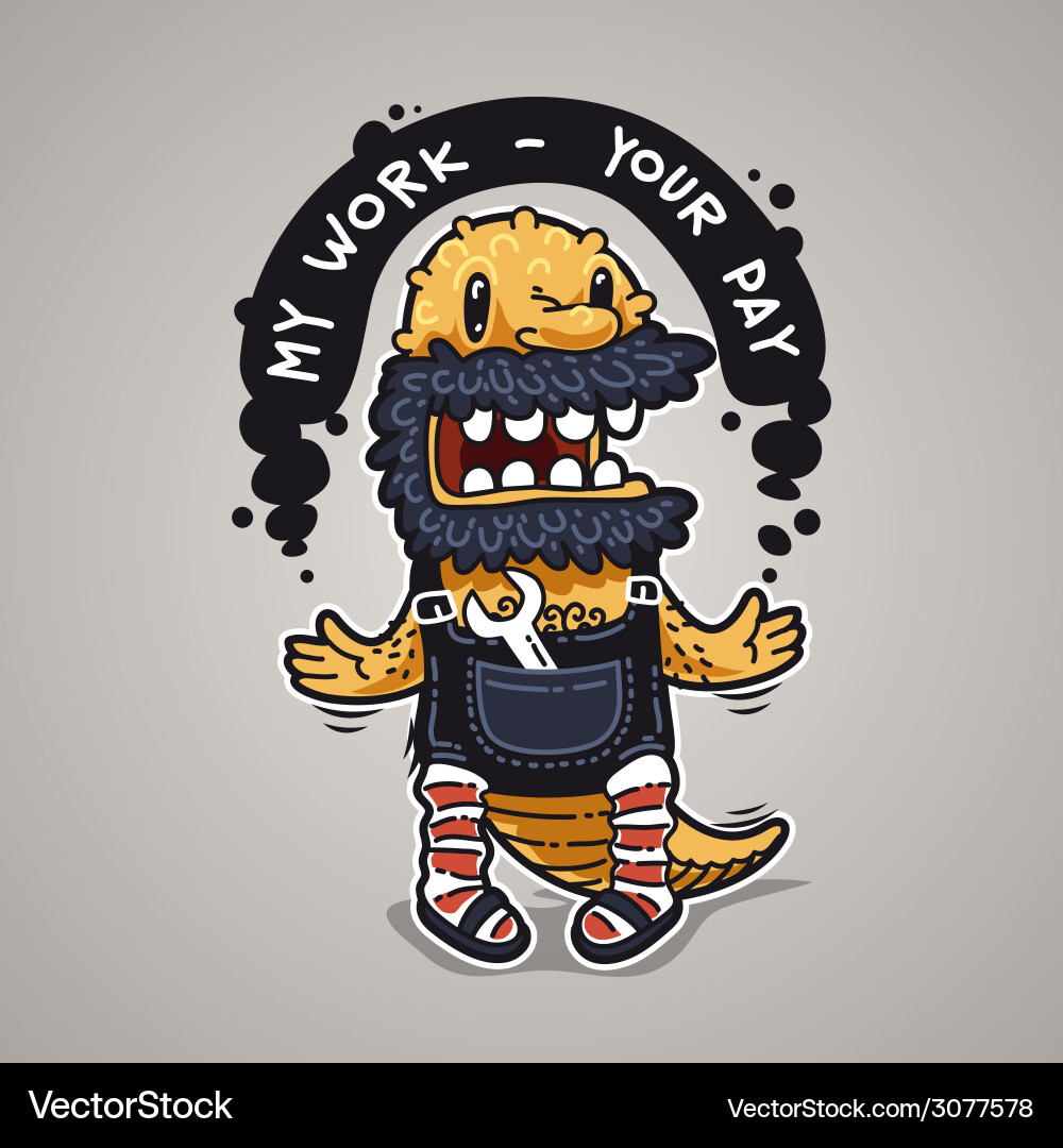 Unqualified guest worker is looking for job Vector Image