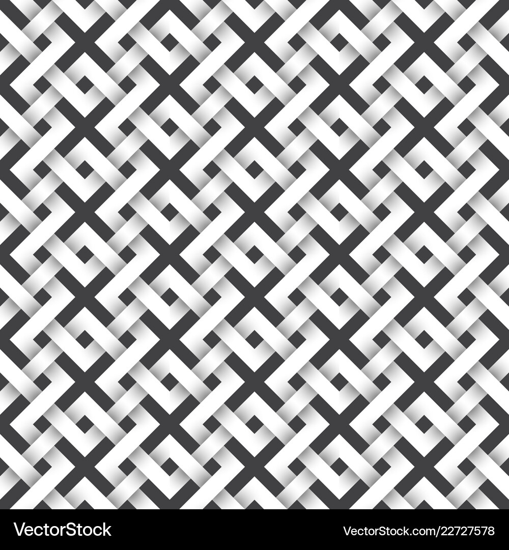 Volumetric seamless pattern of intertwined bands Vector Image