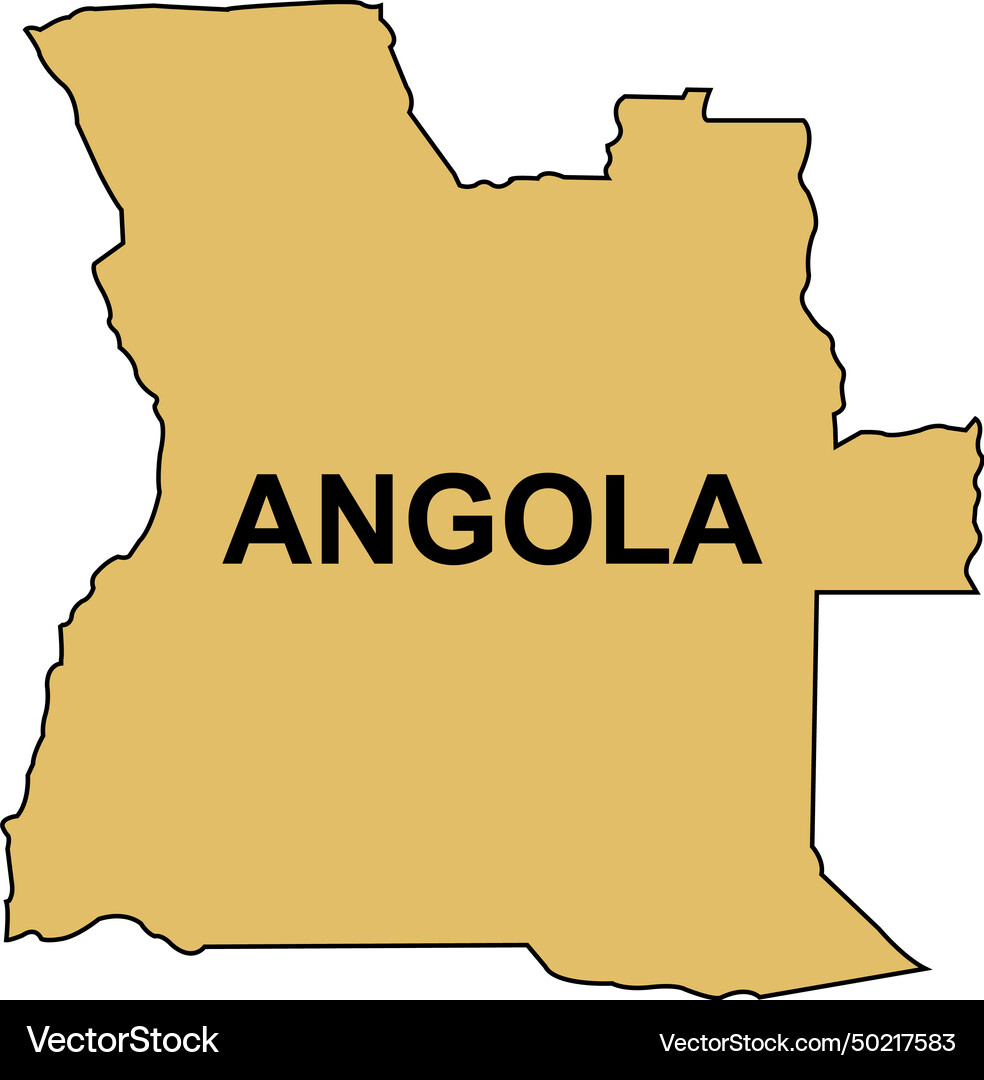 Angola country map Royalty Free Vector Image - VectorStock