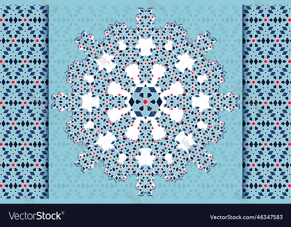 Arabic style seamless patterns Royalty Free Vector Image