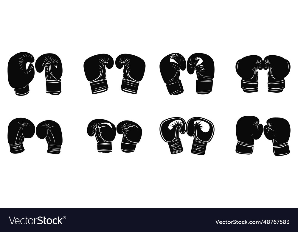 Boxing gloves in action Royalty Free Vector Image