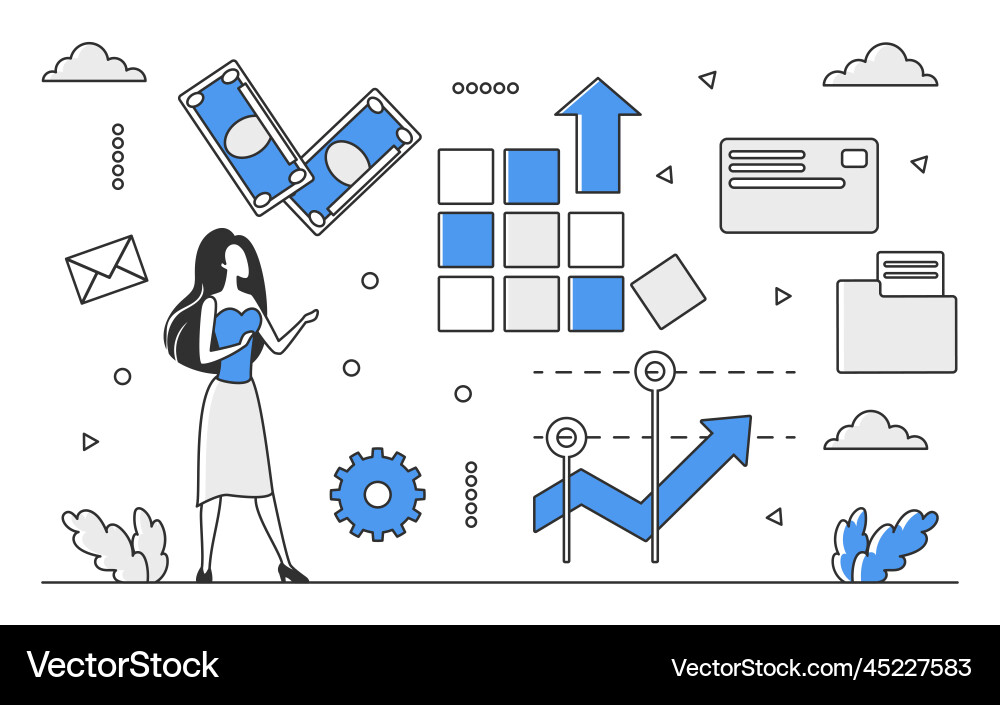 Financial market trends Royalty Free Vector Image