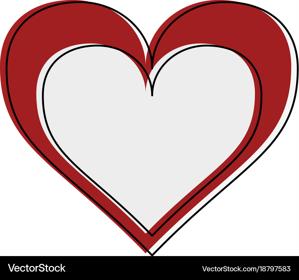 Heart and love symbol Royalty Free Vector Image